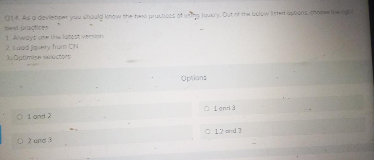 Solved Q14. ﻿As a devieoper you should know the best | Chegg.com