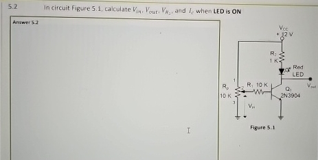 Solved 5.2 ﻿In circuit Figure 5.1, ﻿calculate | Chegg.com