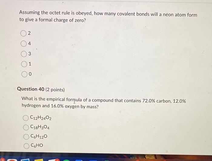 Solved Assuming the octet rule is obeyed, how many covalent | Chegg.com