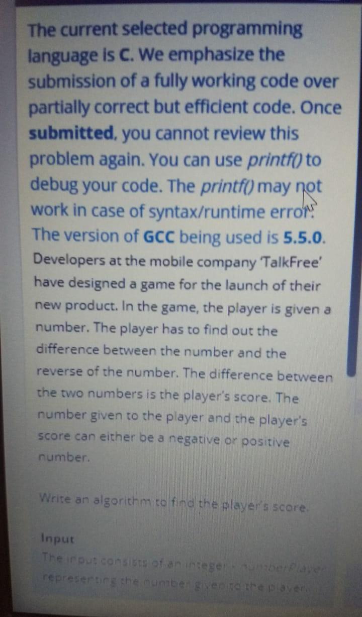 Solved The current selected programming language is C. We | Chegg.com