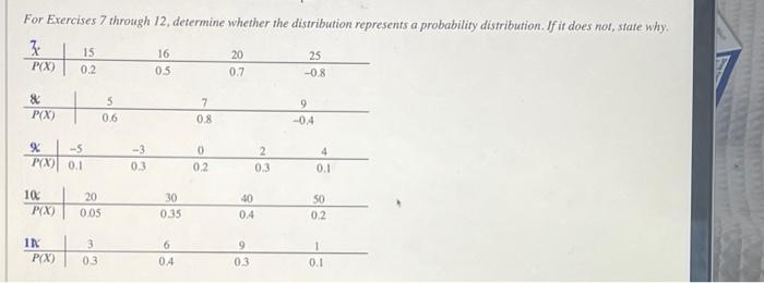 Solved For Exercises 7 throtgh 12, determine whether the | Chegg.com