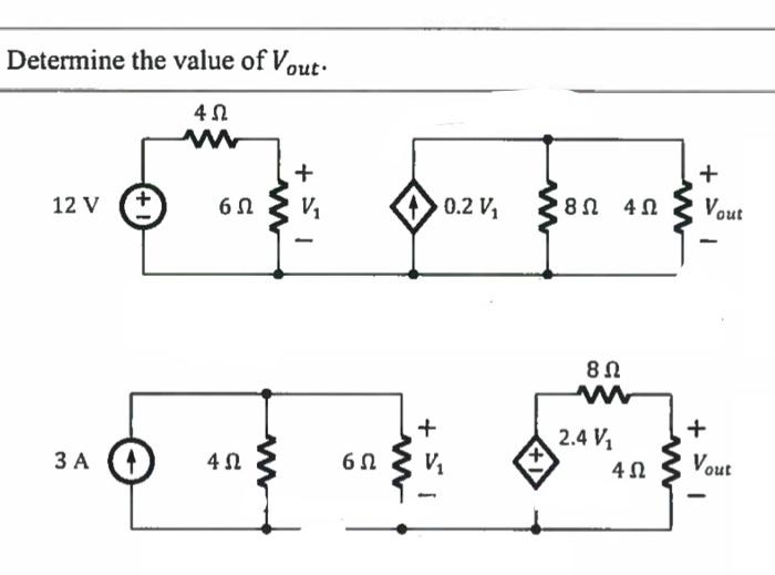 Solved Determine the value of Vout . | Chegg.com