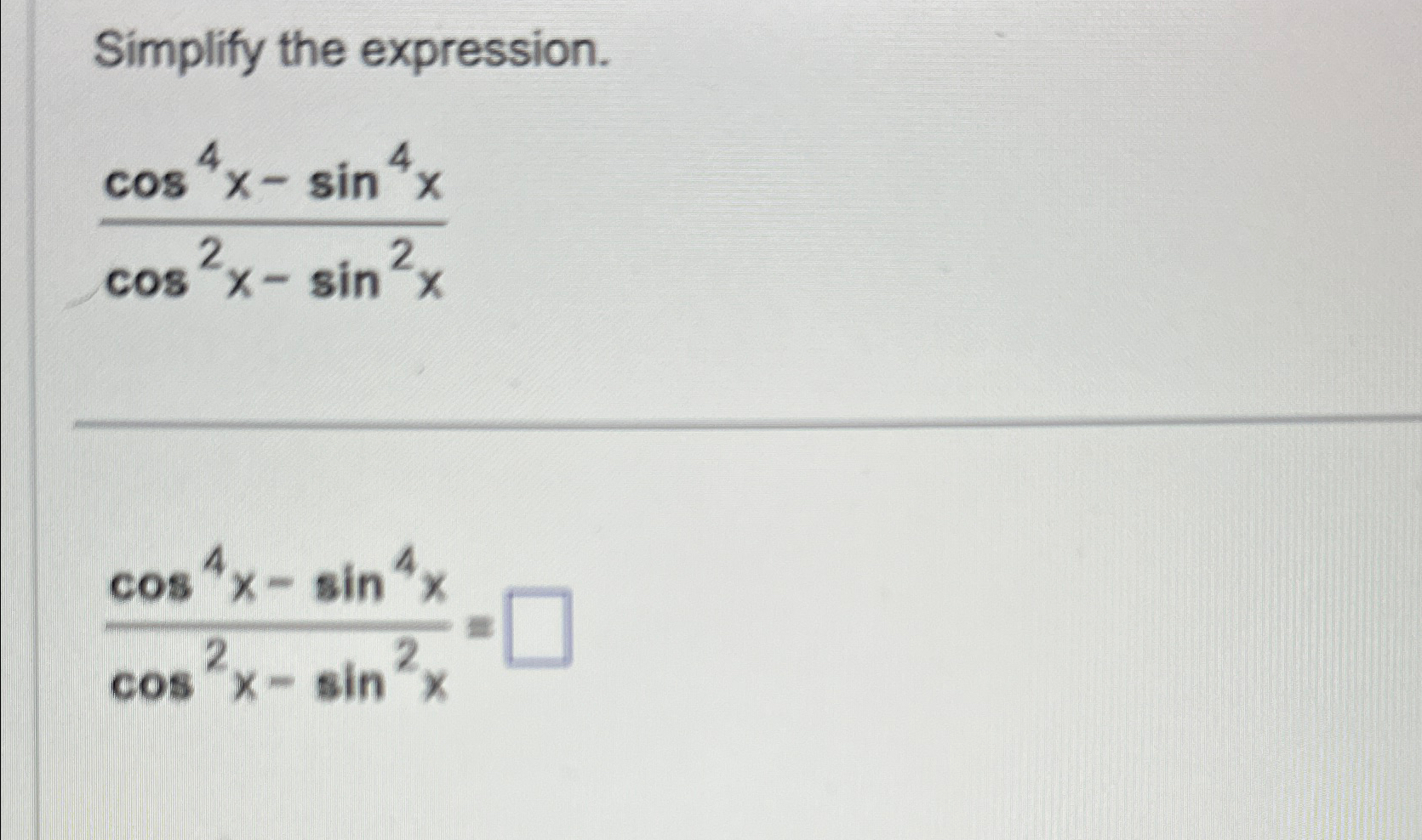 Solved Simplify the | Chegg.com