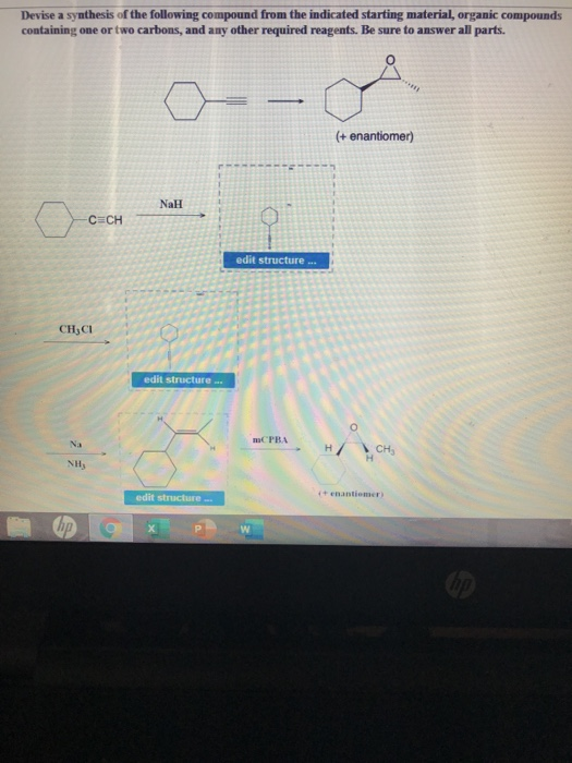 Solved Devise a synthesis of the following compound from the | Chegg.com