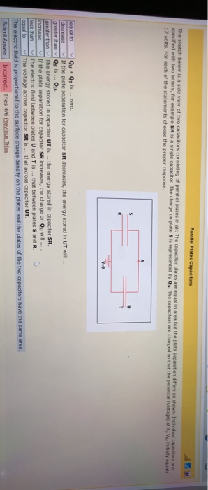 Solved Parallel Plates Capacitors The sketch below is a side | Chegg.com