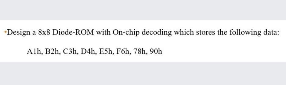 Solved Design a 8x8 Diode-ROM with On-chip decoding which | Chegg.com