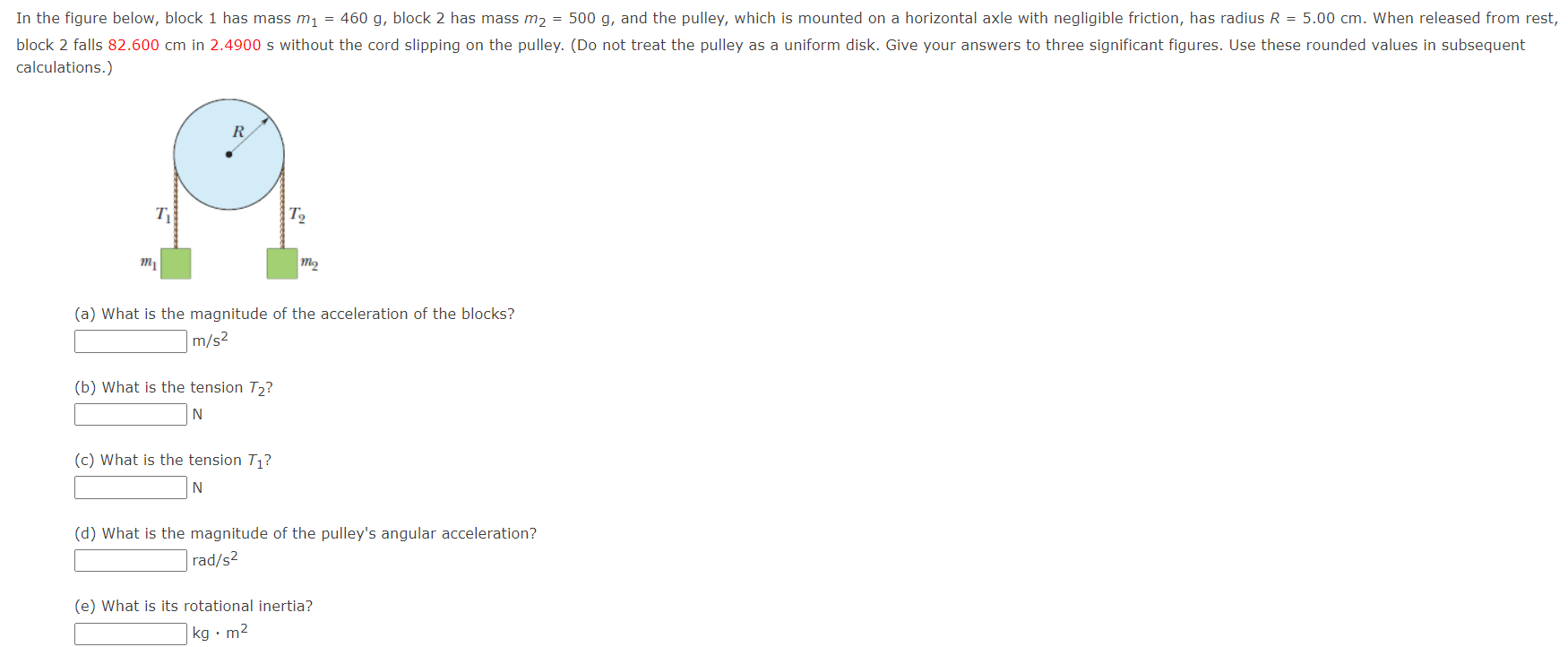 Solved In the figure below, block 1 ﻿has mass m1 = 460 ﻿g, | Chegg.com