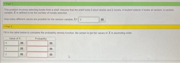 Solved This problem involves selecting books from a shelf. | Chegg.com
