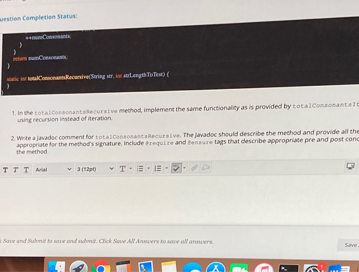 Solved The following class provides an iterative | Chegg.com