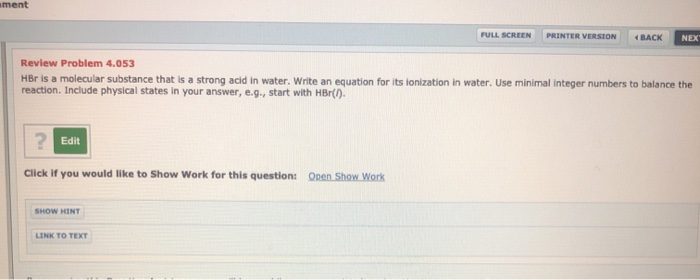 Solved ament FULL SCREEN PRINTER VERSION 4 BACK NEX Review | Chegg.com