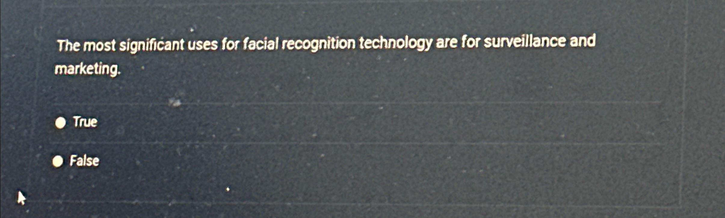 Solved The most significant uses for facial recognition | Chegg.com