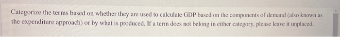 Solved Categorize each statements as a component of Gross | Chegg.com