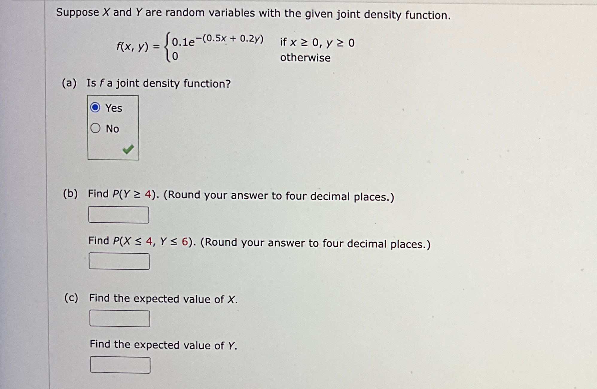 Solved Suppose x ﻿and Y ﻿are random variables with the given | Chegg.com