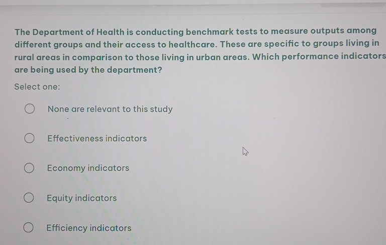 Solved The Department of Health is conducting benchmark | Chegg.com