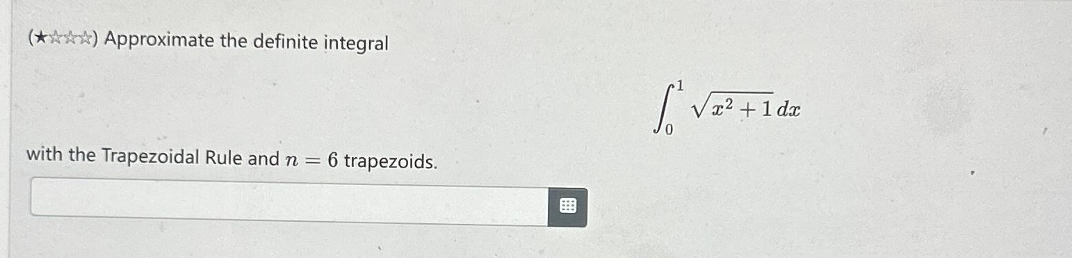 Solved Approximate the definite integral∫01x2+12dxwith the | Chegg.com