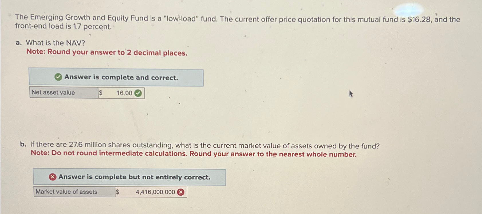 Solved The Emerging Growth and Equity Fund is a "low-load" | Chegg.com