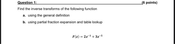 Solved Find the inverse transforms of the following function | Chegg.com