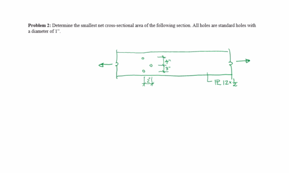 Solved Problem 2: Determine the smallest net cross-sectional | Chegg.com
