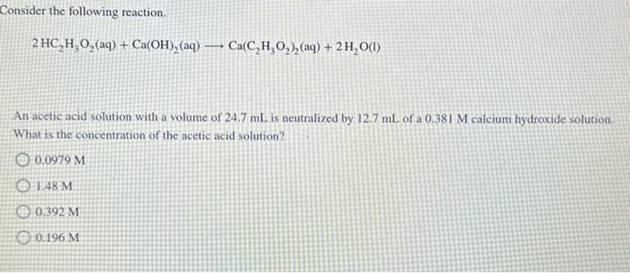 Solved Consider the reaction. \\[ 2 \\mathrm{H}_{3} | Chegg.com