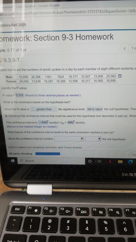 I need step by step using statcrunch or statdisk to | Chegg.com