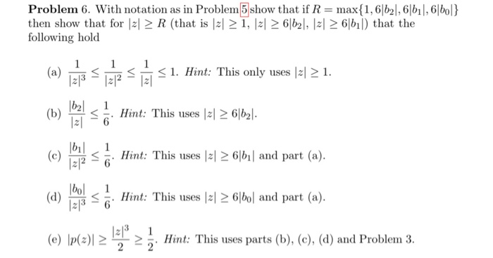 Solved Problem 6. With notation as in Problem 5 show that if | Chegg.com
