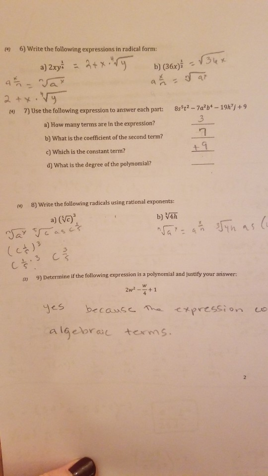 Solved ( 4 6 ) Write the following expressions in radical | Chegg.com