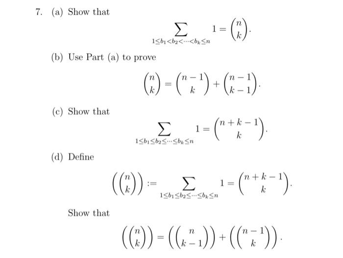 Solved 7. (a) Show that ∑1≤b1 | Chegg.com