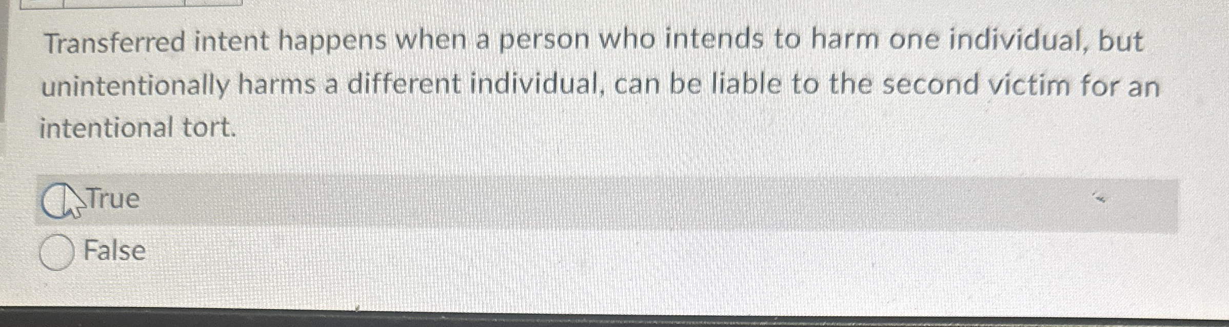 Solved Transferred intent happens when a person who intends | Chegg.com