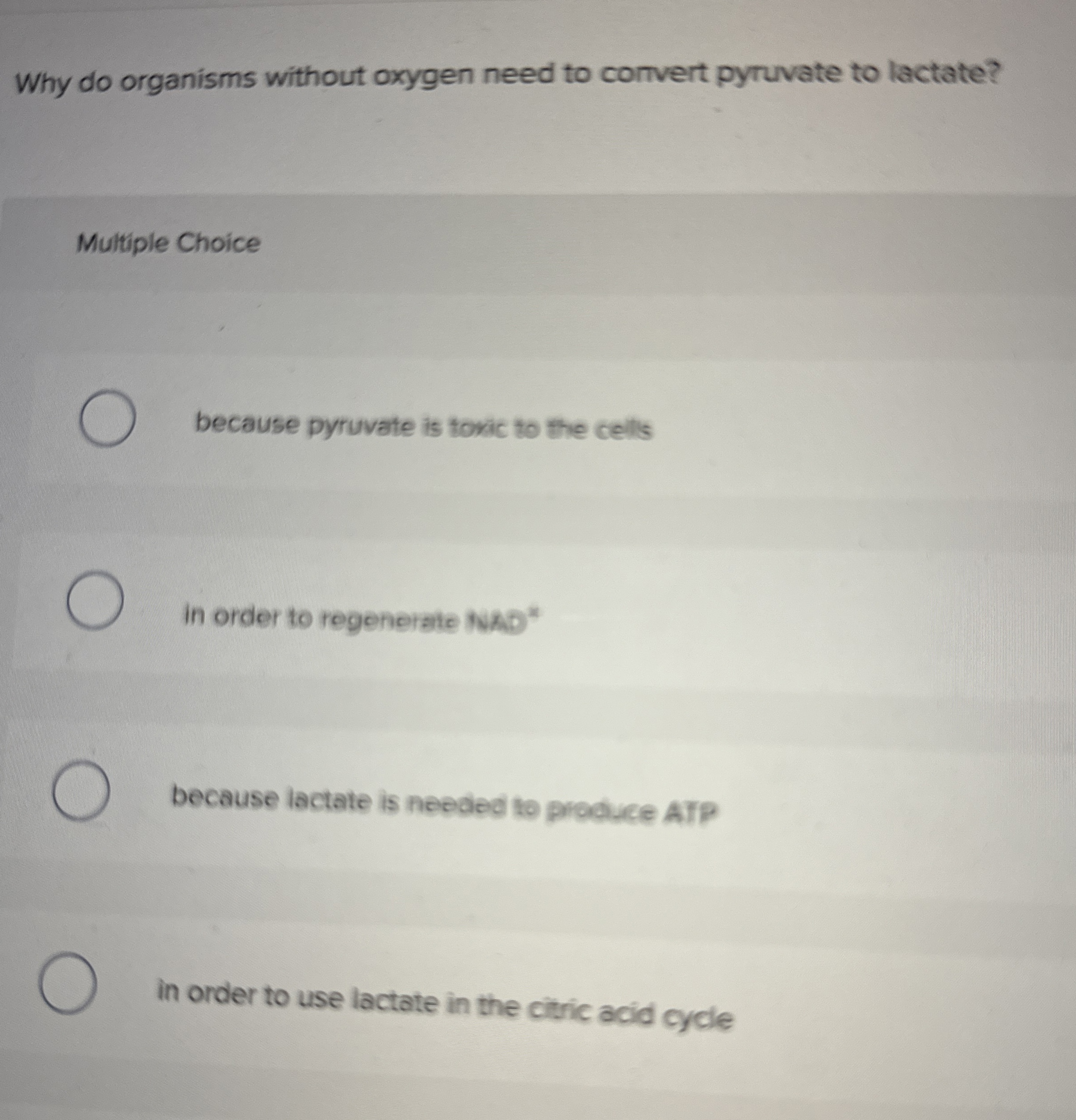 Solved Why do organisms without oxygen need to corrvert | Chegg.com