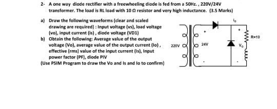 Solved Power Electronics Course/ No. 12110236 Homework No.1 | Chegg.com