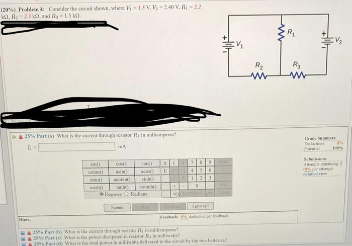 Solved (20\%) Problem 4: Consider the cireuit shown, where | Chegg.com Solved (20\%) Problem 4: Consider the cireuit shown, where | Chegg.com