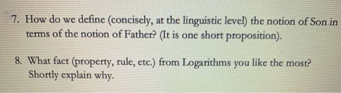 Solved 7. How do we define (concisely, at the linguistic | Chegg.com