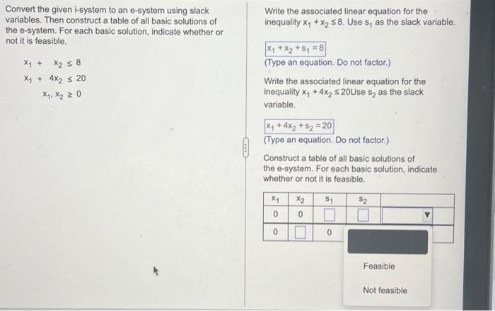 Solved Convert The Given I System To An E System Using Slack 