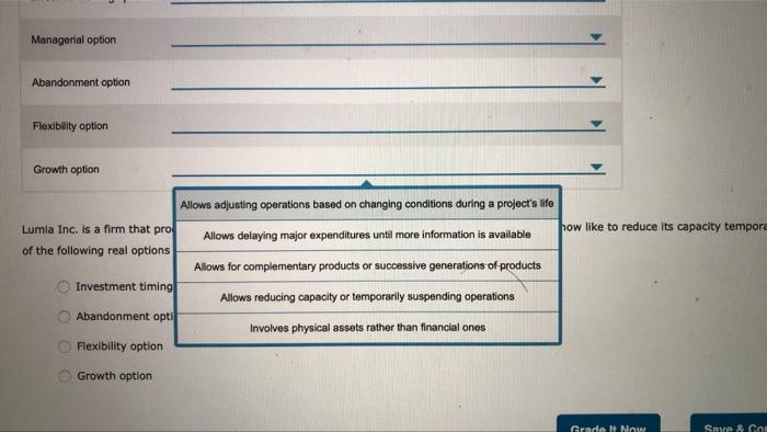 Solved Complete the following table by matching option types | Chegg.com