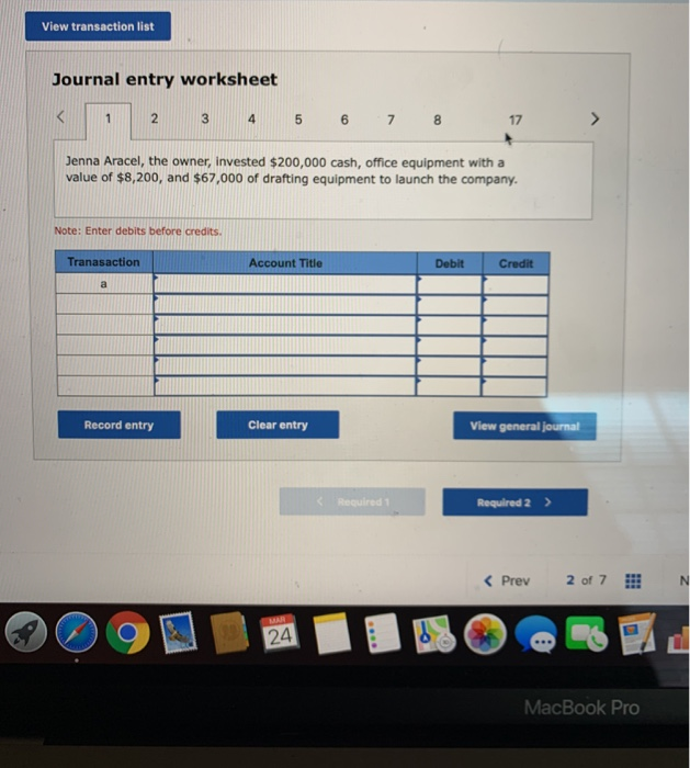 Solved Problem 2-2A Preparing and posting journal entries; | Chegg.com