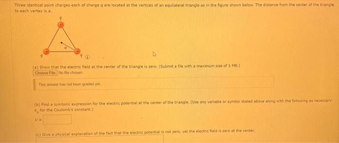 Solved en identical peint charges each of tharge q are | Chegg.com