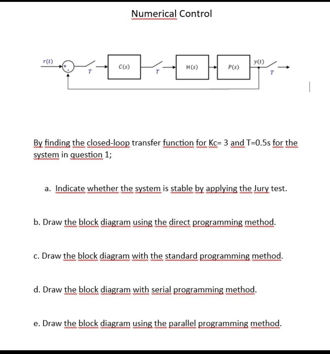 Solved Numerical Control By finding the closed-loop transfer | Chegg.com