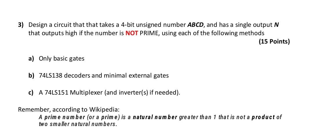 Solved 3) Design a circuit that that takes a 4-bit unsigned | Chegg.com