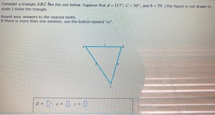 Solved Consider a triangle ABC like the one below. Suppose | Chegg.com