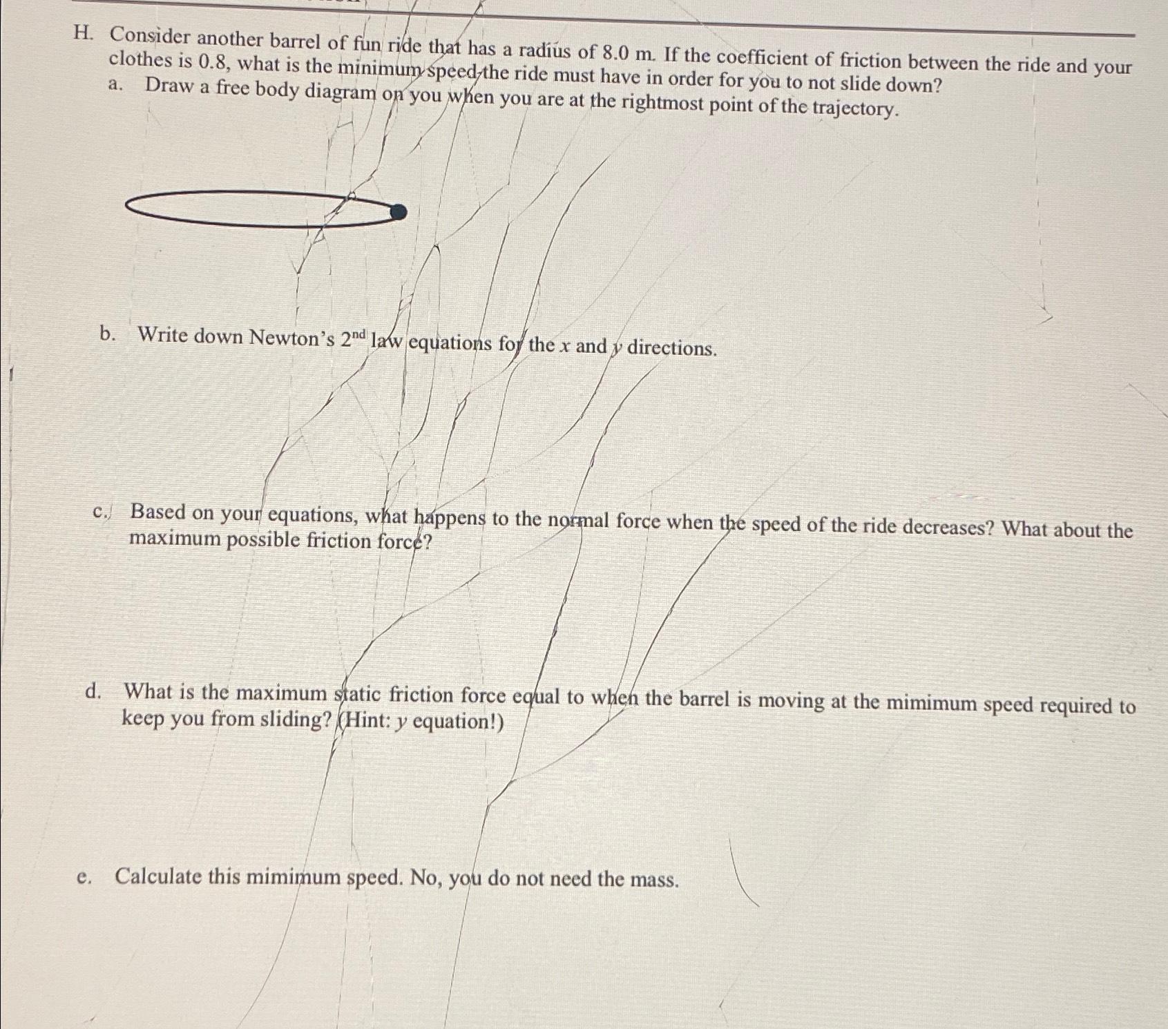 H. Consider another barrel of fun ride that has a | Chegg.com