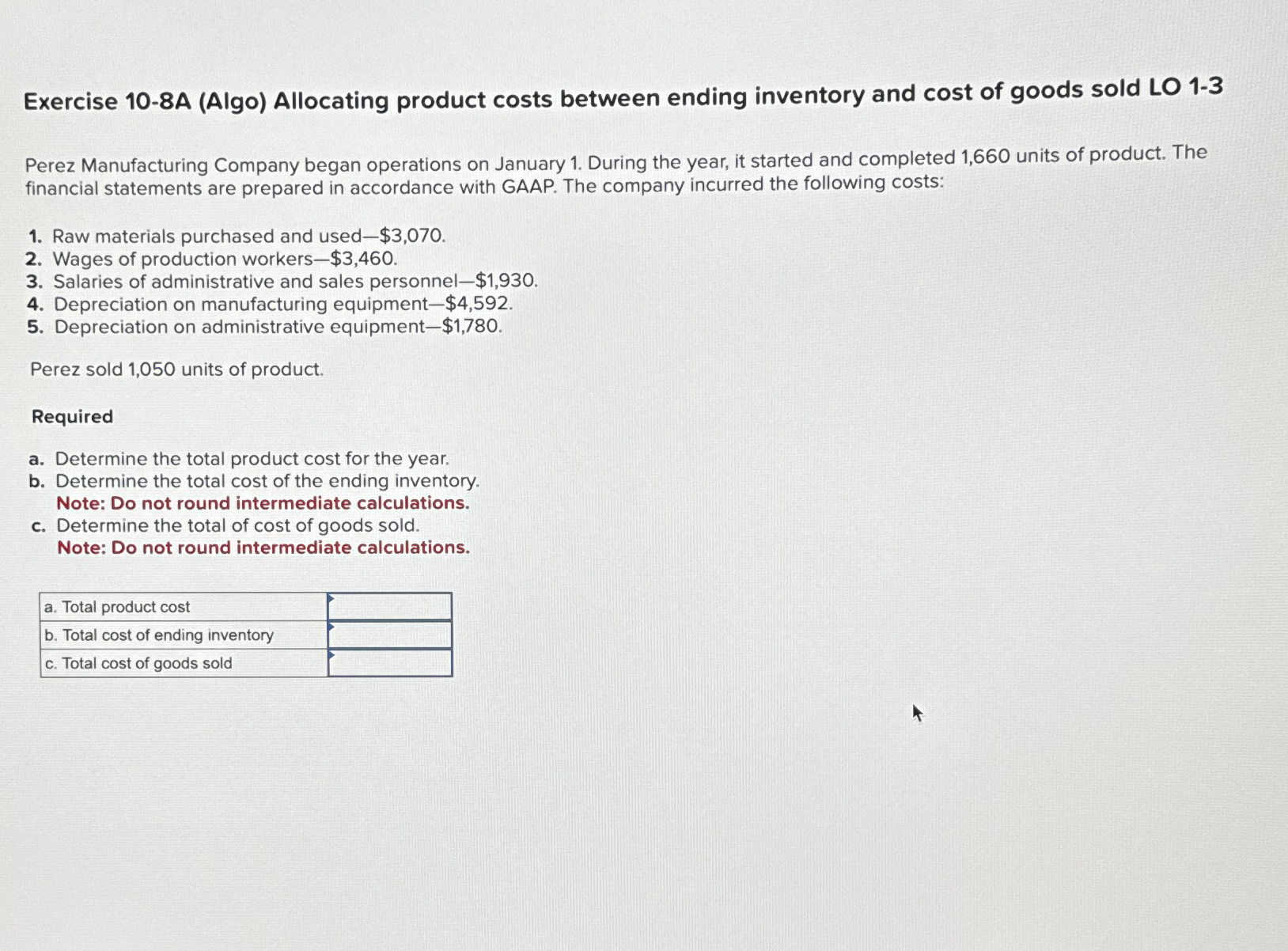 Solved Exercise 10-8A (Algo) ﻿Allocating product costs | Chegg.com