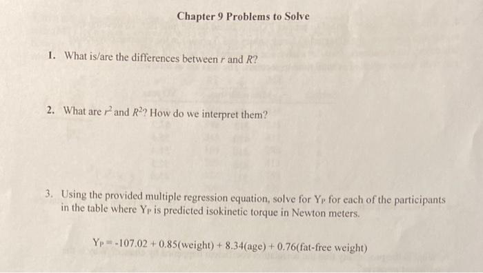 Solved 1. What is/are the differences between r and R ? 2. | Chegg.com