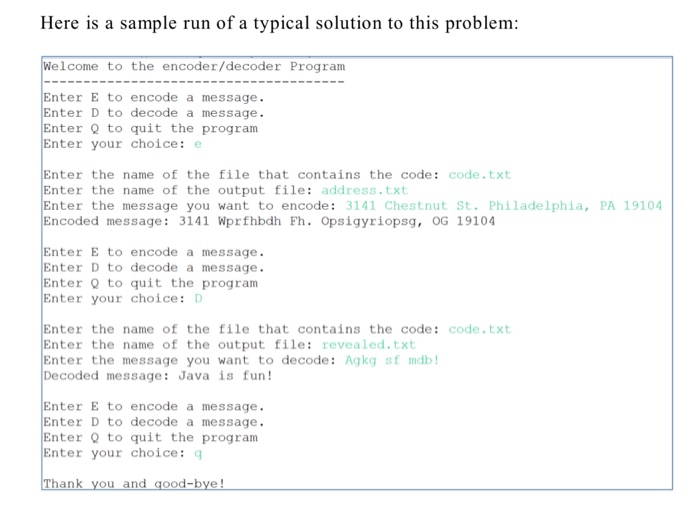 Solved Java Programming Program details 􏰀 The encryption | Chegg.com