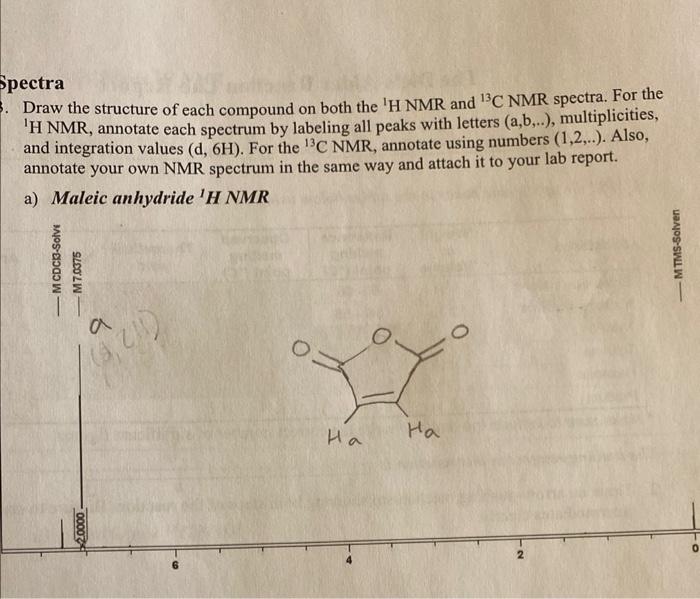 Solved Draw the structure of each compound on both the 1H | Chegg.com