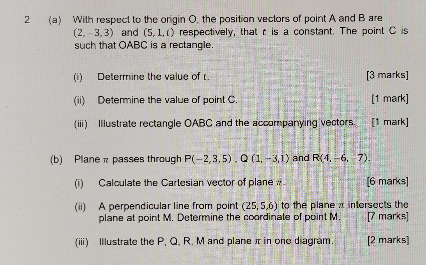 Solved 2 (a) With respect to the origin O, the position | Chegg.com