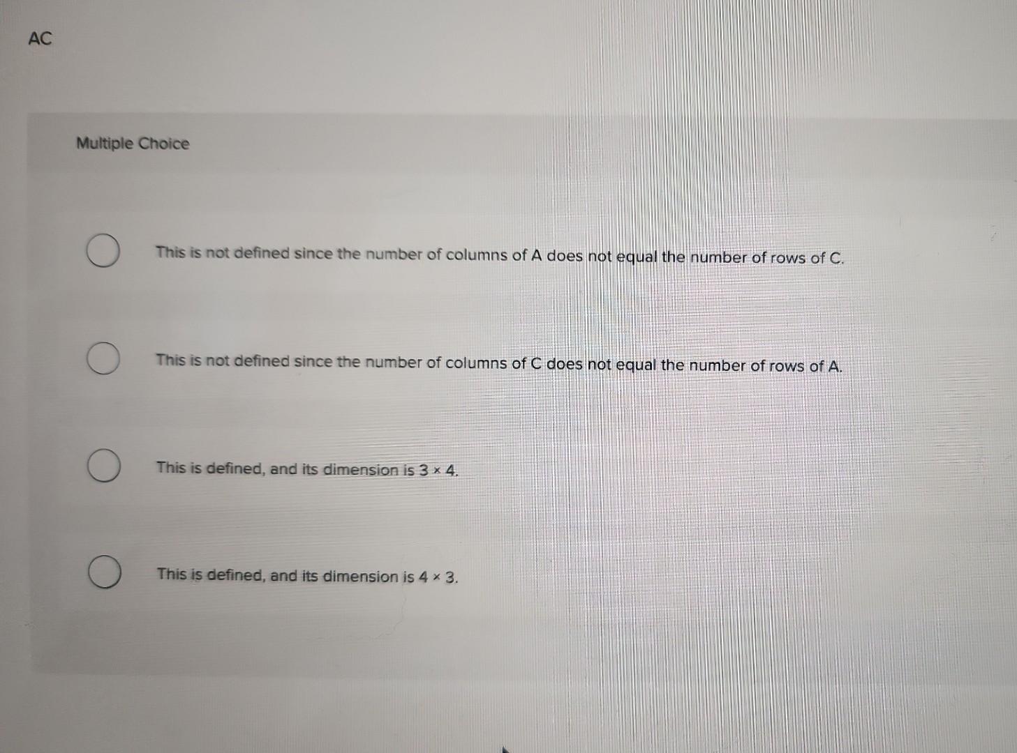 Multiple Choice This is not defined since the number | Chegg.com