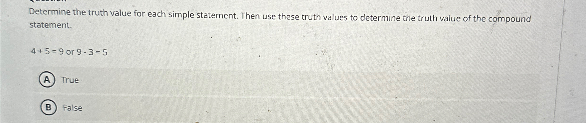 Solved Determine the truth value for each simple statement. | Chegg.com