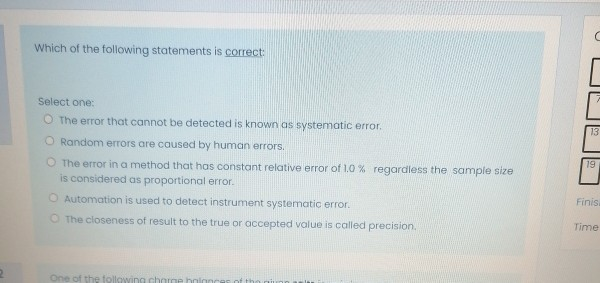 Solved Which of the following statements is correct: 13 | Chegg.com