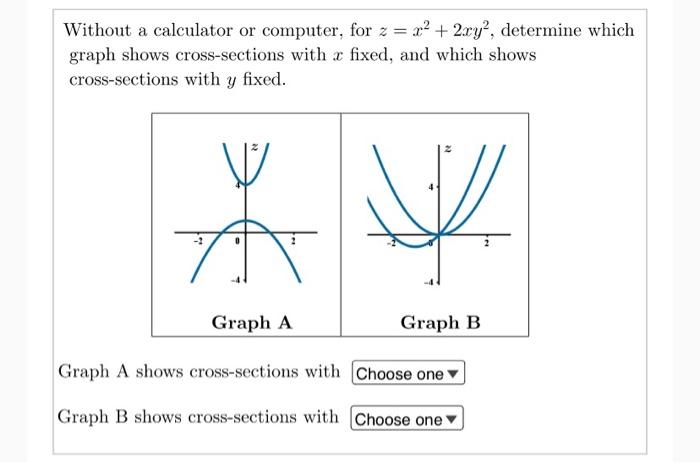 Solved Without a calculator or computer, for z=x2+2xy2, | Chegg.com