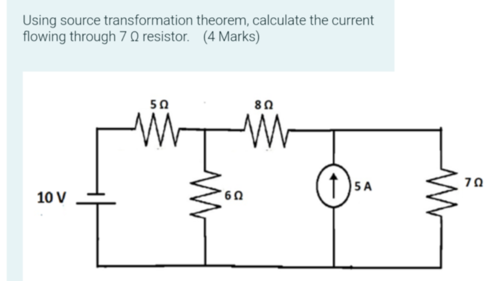 Solved Using Source Transformation Theorem Calculate The 1445